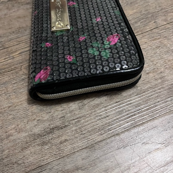 Betsey Johnson | Bags | Betsey Johnson Sequin Floral Wallet | Poshmark